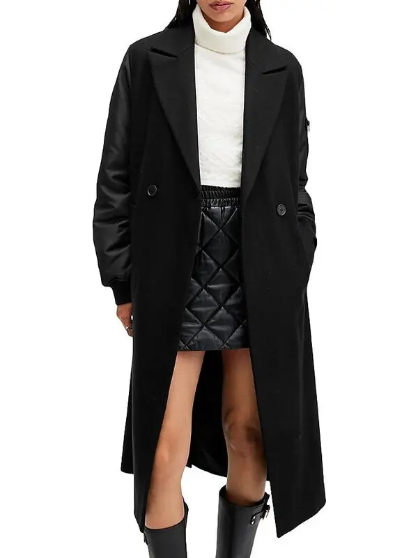 ALLSAINTS Paulah Oversized Coat - Black
