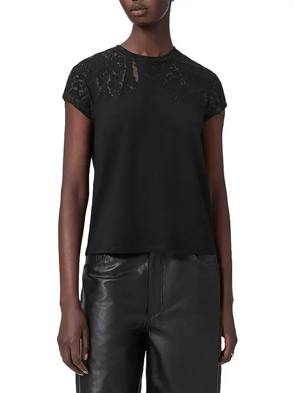 ALLSAINTS Anna Snake Tee - Black