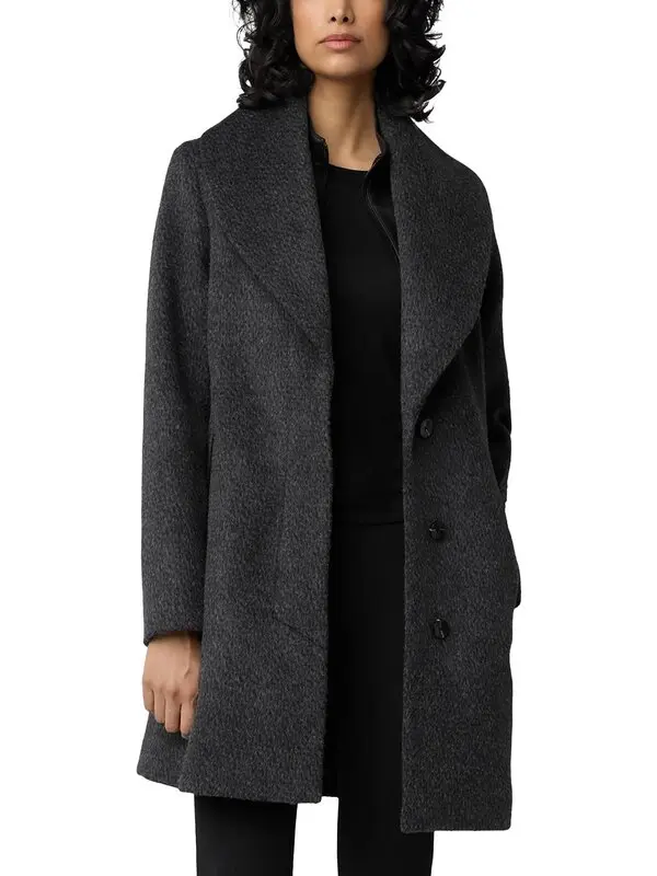 Soia & Kyo Lolli Shawl Collar Coat - Black