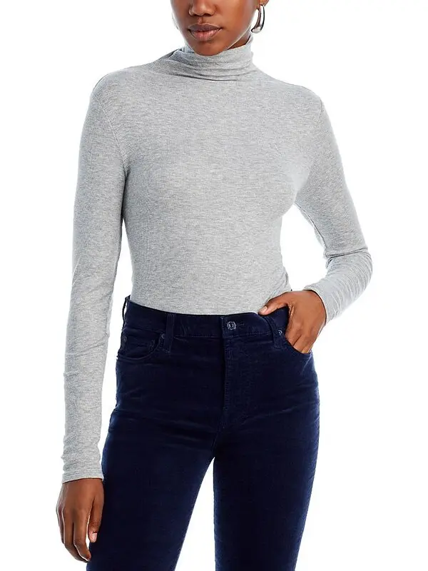 Ag The Chels Long Sleeve Turtleneck - Heather Grey