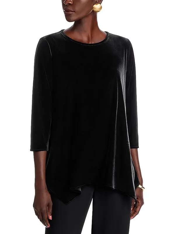 Caroline Rose Velvet Swing Top - Black