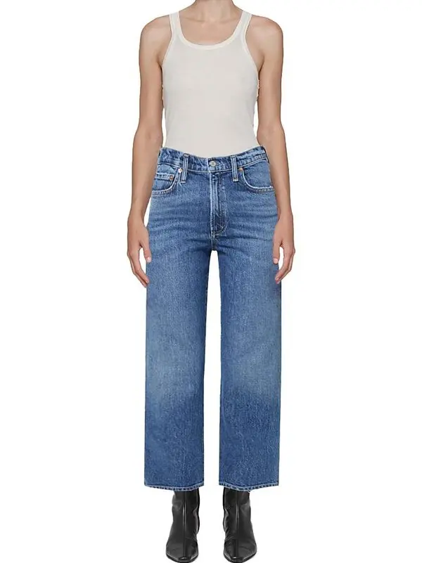 AGOLDE Ren High-rise Wide-leg Ankle Jeans - Fix