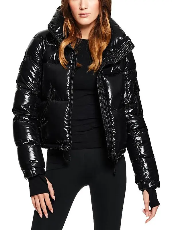 Sam. Freestyle Cropped Puffer Coat - Jet