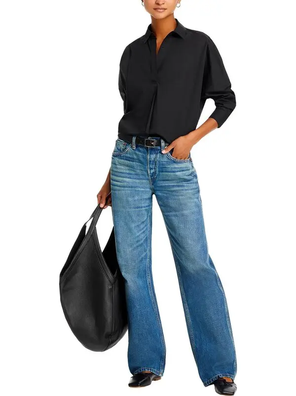 RE/DONE High Rise Relaxed Straight Jeans - Crafted Indigo