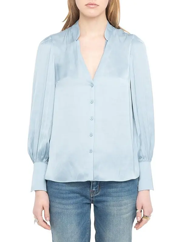 Zadig&Voltaire Tinous Satin Shirt - Sky
