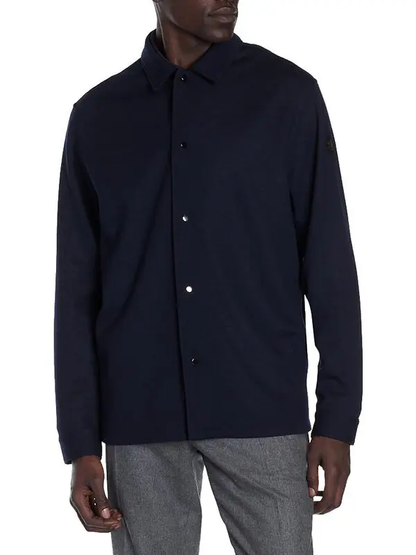 Moncler Wool, Cotton & Nylon Shirt Jacket - Dark Navy Blue