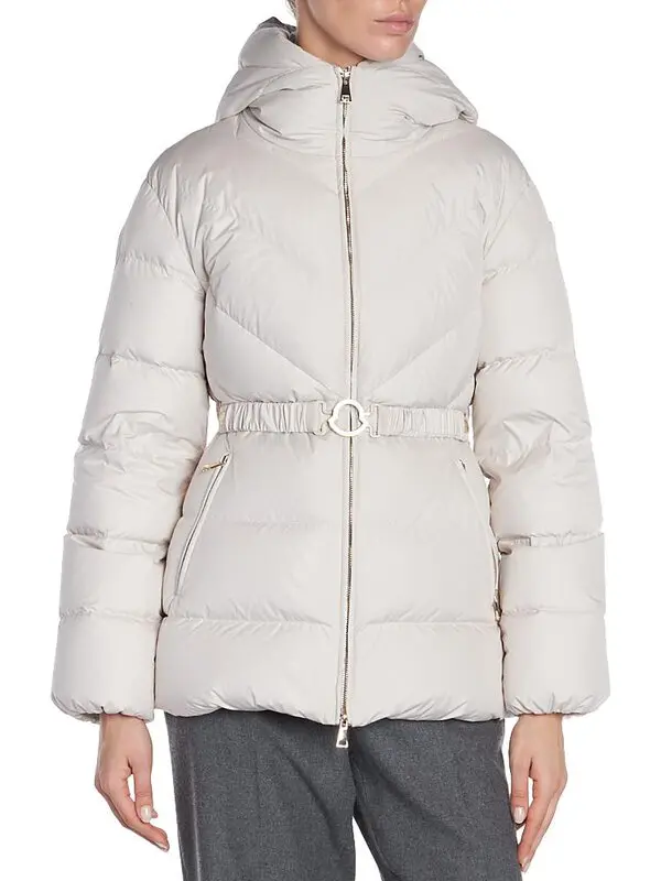 Moncler Brosse Belted Jacket - Natural