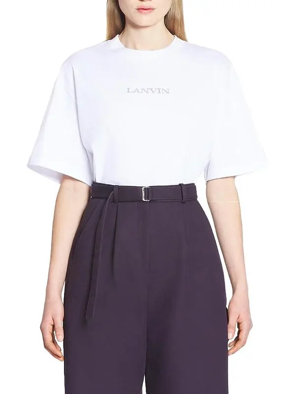 LANVIN Embroidered T-shirt - Optic White