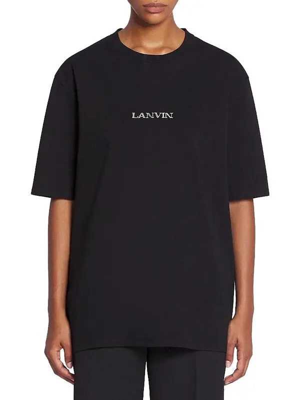 LANVIN Logo Classic T-shirt - Black