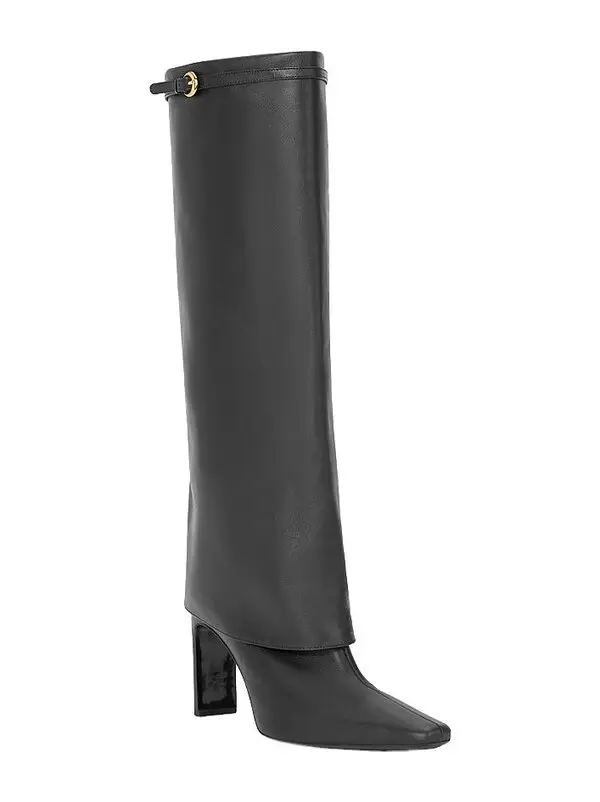 Staud Wally Leather High Heel Boots - Black