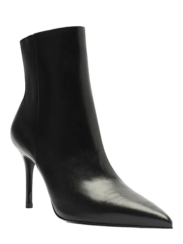 Schutz Mikki Pointed Toe High Heel Booties - Black