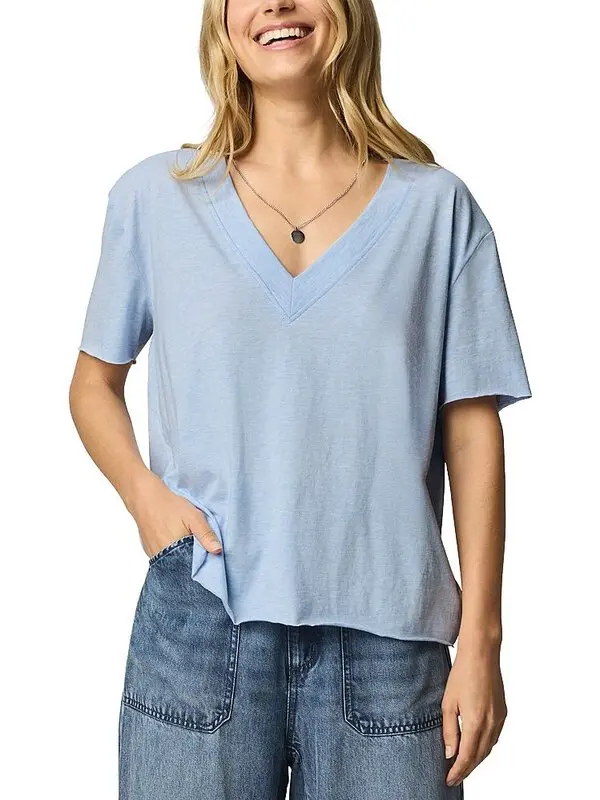 Splendid Kacey V-neck Tee - Sea Breeze