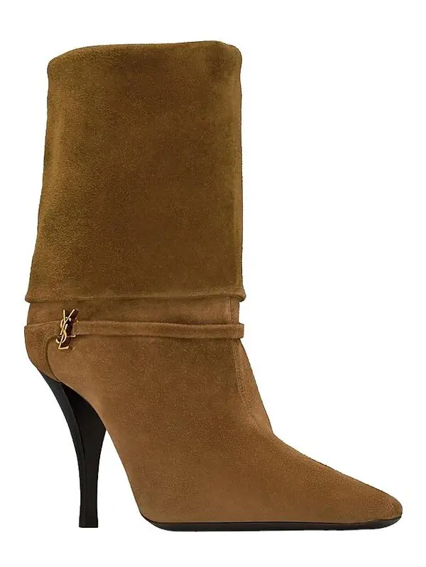Saint Laurent Niki Ankle Booties - Land Suede