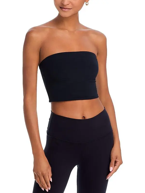 Splits59 Hazel Airweight Bandeau Crop Top - Black