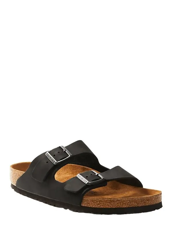BIRKENSTOCK Arizona Slide Sandals - Black/dark Sand