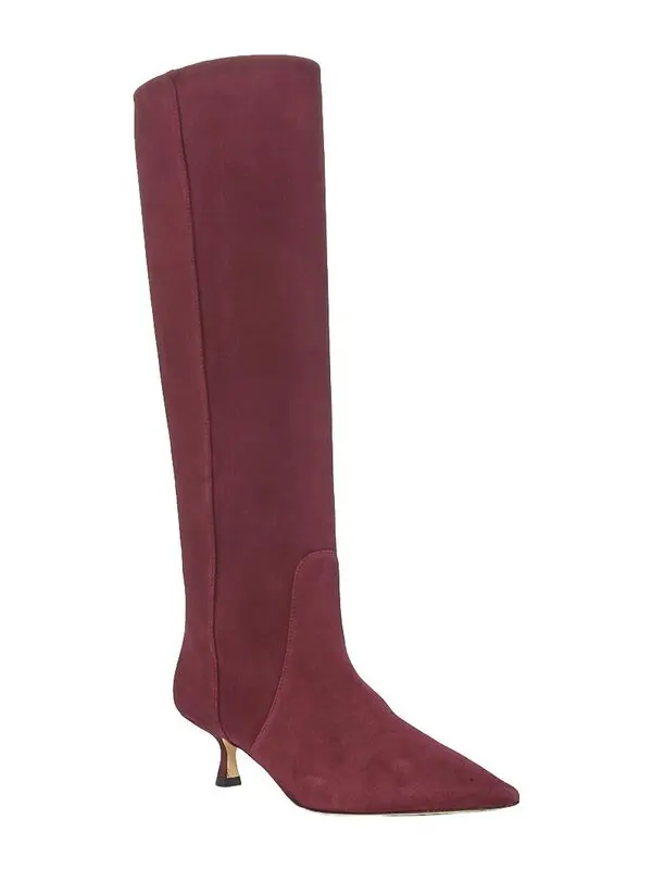 STUART WEITZMAN Naomi 50 Leather Boots - Cabernet