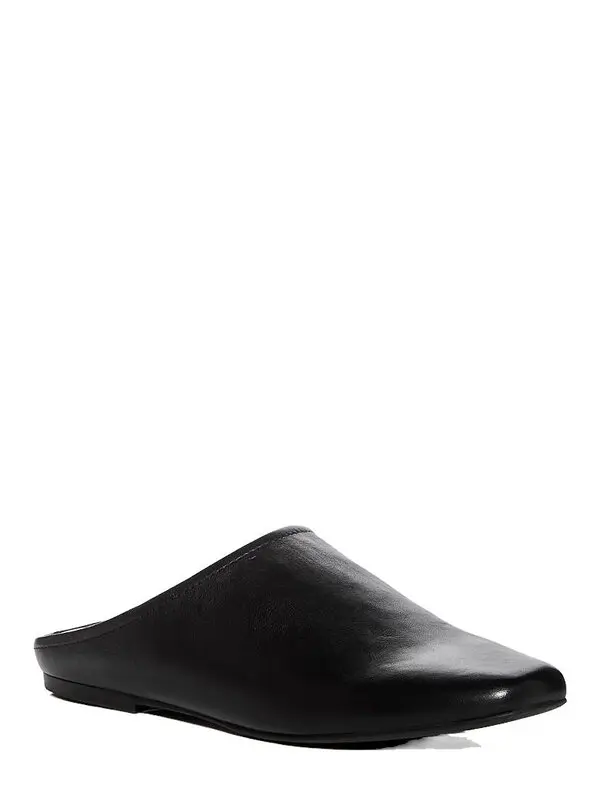 KENNETH COLE Wanda Mules - Black Leather