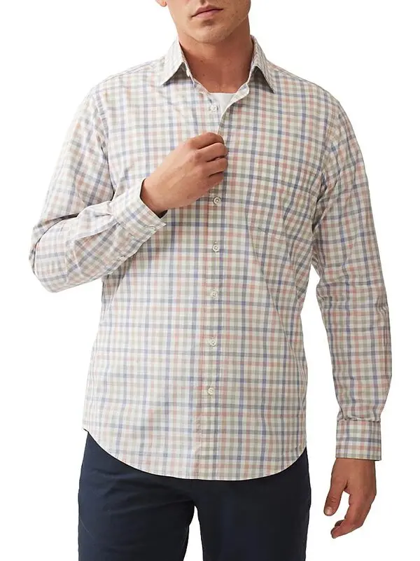 Rodd & Gunn Bankhouse Printed Long Sleeve Shirt - Snow