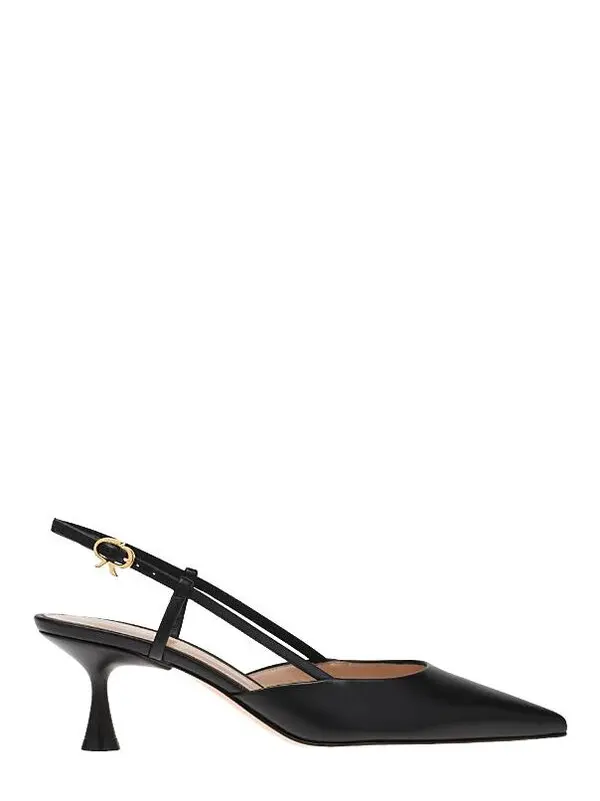 GIANVITO ROSSI Ascent 55 Pump - Black Calf Leather