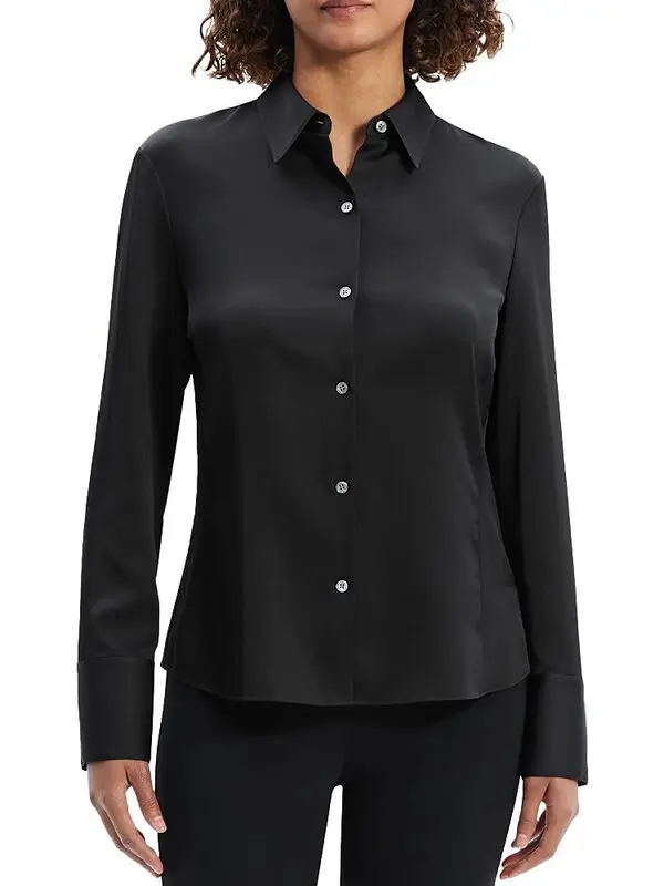 Theory Silk Blouse - Black