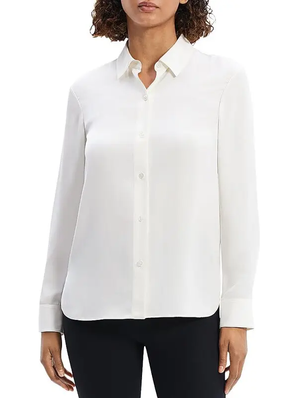Theory Silk Blouse - Ivory