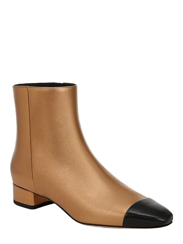 Veronica Beard Cecile Booties - Dark Gold/black