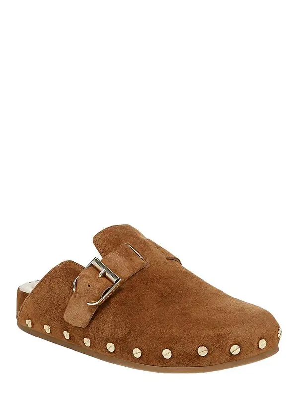 Veronica Beard Studded Clog Flats - Caramel