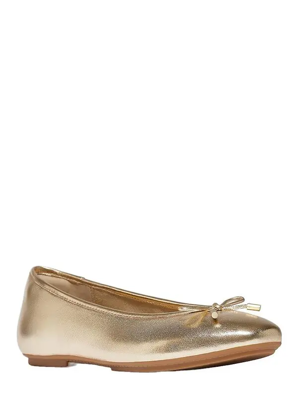 Fitflop Delicato Bow Ballet Flats - Platino
