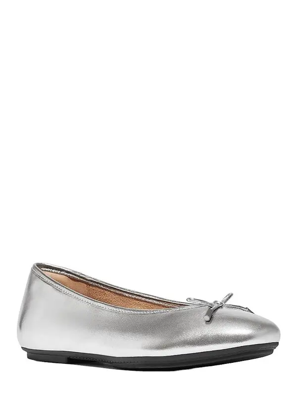 Fitflop Delicato Bow Ballet Flats - Silver