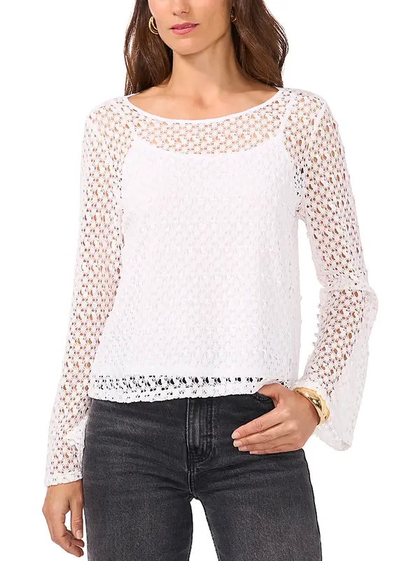 Vince Camuto Crochet Top - New Ivory