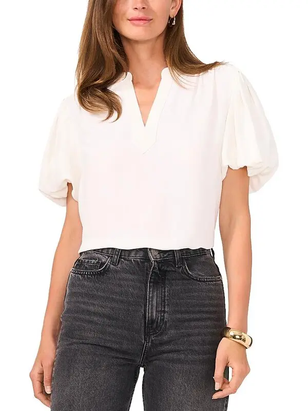 Vince Camuto Puff Sleeved Blouse - New Ivory