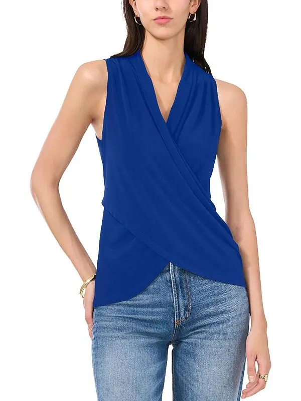 Vince Camuto Crossover Top - Goddess Blue