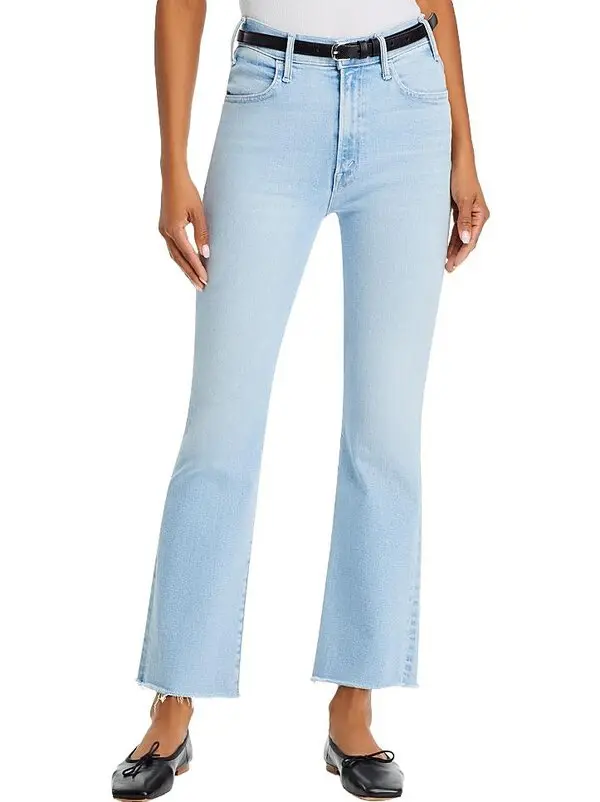 MOTHER The Hustler Fray High Rise Ankle Jeans - Ball In Your Court