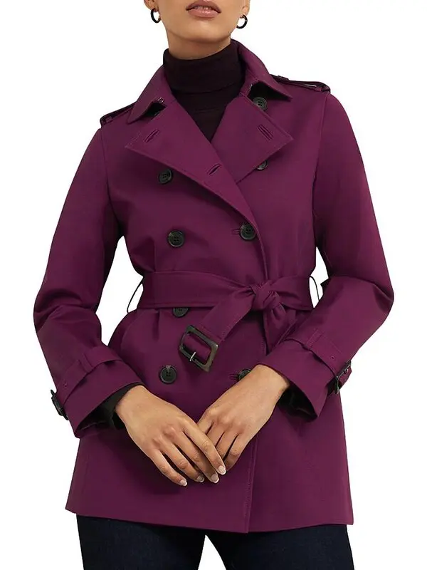 HOBBS LONDON Adalee Trench Coat - Warm Plum