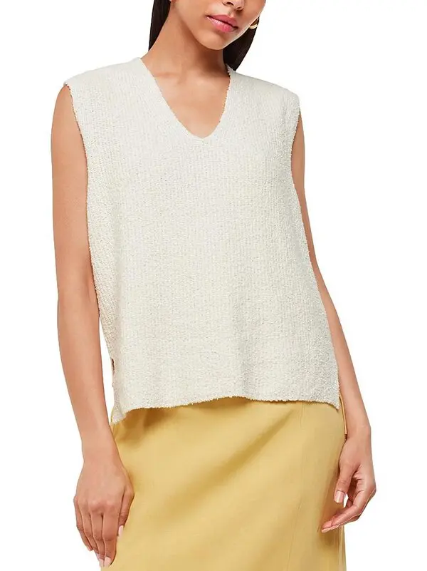 Whistles Textured Tank - Ivory