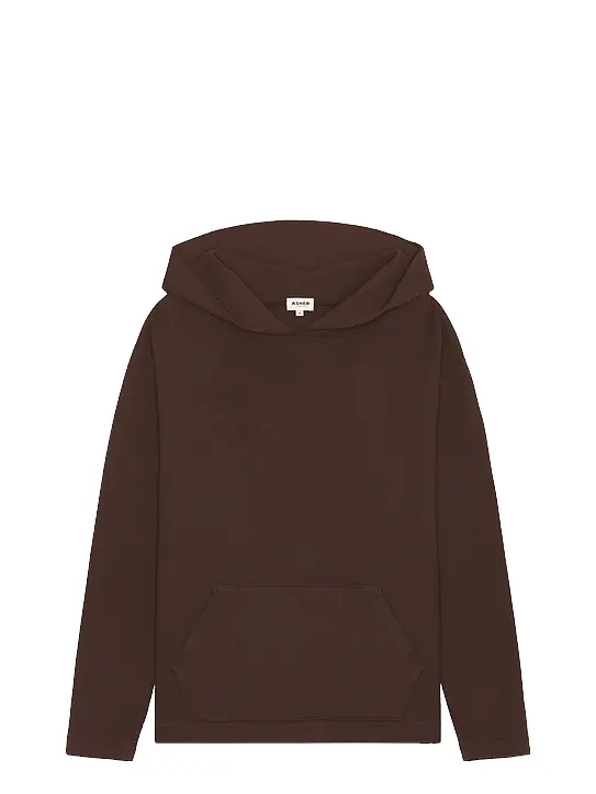 ASHER Carter Waffle Hoodie - Espresso