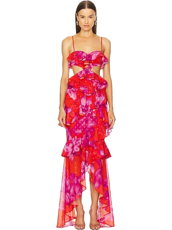 MICHAEL COSTELLO Abby Gown - Pink Floral