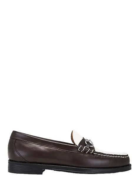 G.H.BASS Lincoln Bit Easy Weejun Loafers - Brown & White