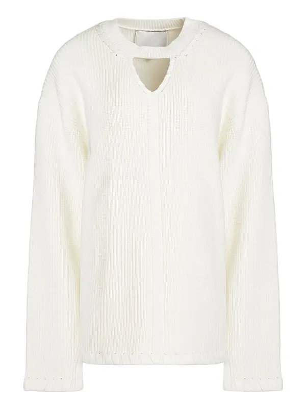 3.1 Phillip Lim Cutout Ribbed Sweater - Ivory