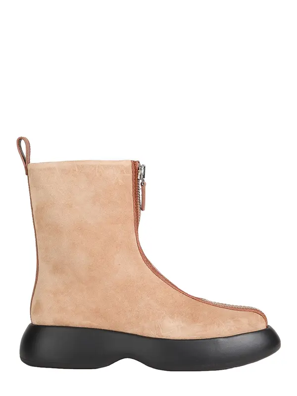 3.1 Phillip Lim Mercer Zip-detailed Chelsea Boots - Beige