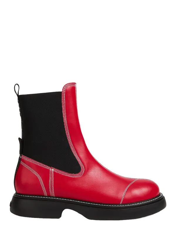 GANNI Chelsea Boots - Red