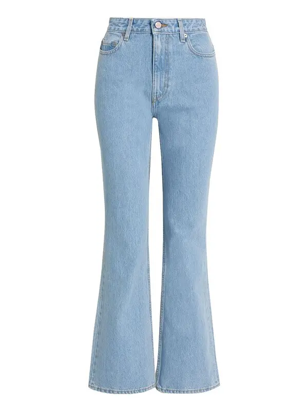 GANNI Betzy High-rise Flared Jeans - Light Denim