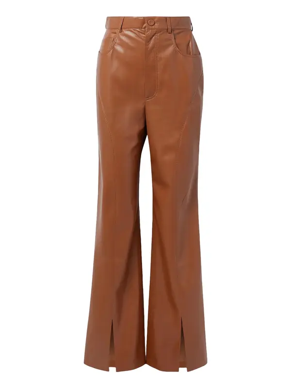 Nanushka Basha Okobor Wide-leg Pants - Light Brown
