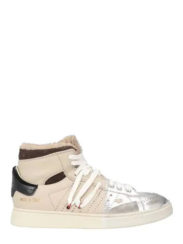 HIDNANDER Taupe High-top Leather Sneakers - Grey