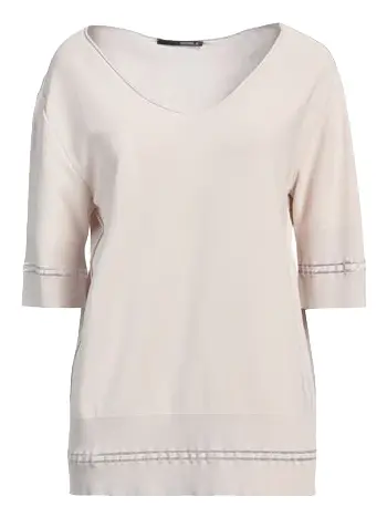 MANILA GRACE Knitted V-neck Top - Beige