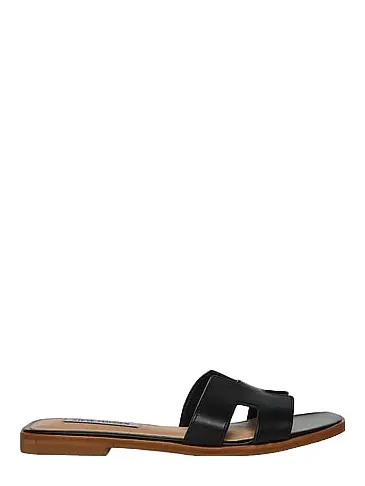 Pink Steve Madden Hadyn Leather Sandals - Black
