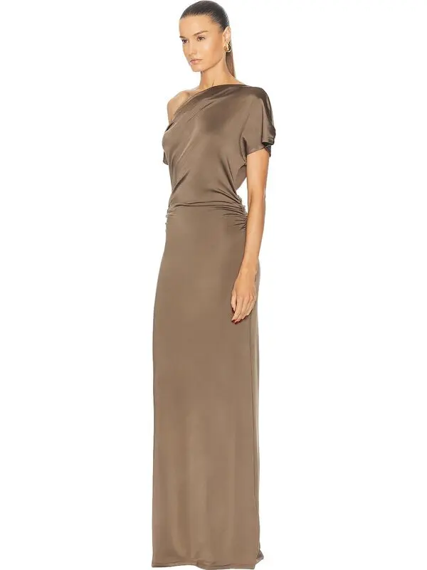 Tove Inez Dress - Natural Brown