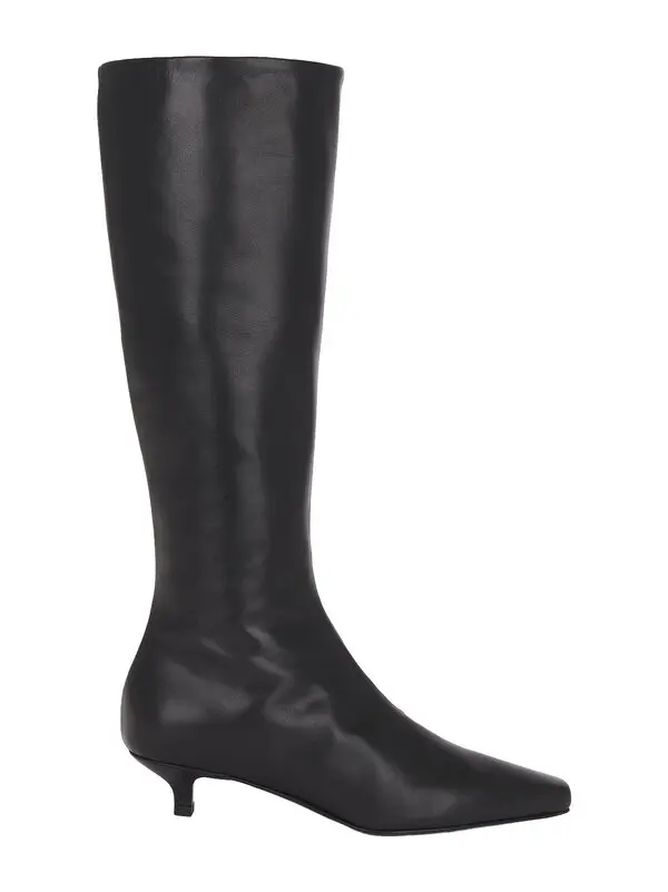 TOTEME The Slim Knee High Boot - Black