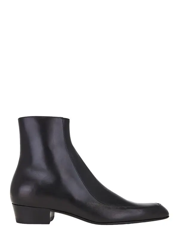 Saint Laurent Augustin 30 Zipped Booties - Nero