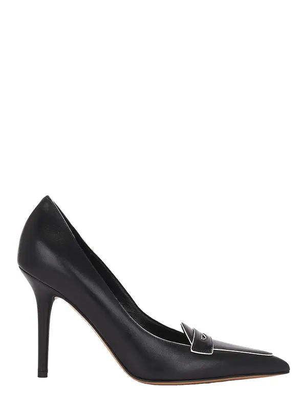 Valentino Garavani 2001 100 Loafer Pump Heel - Nero & Ivory